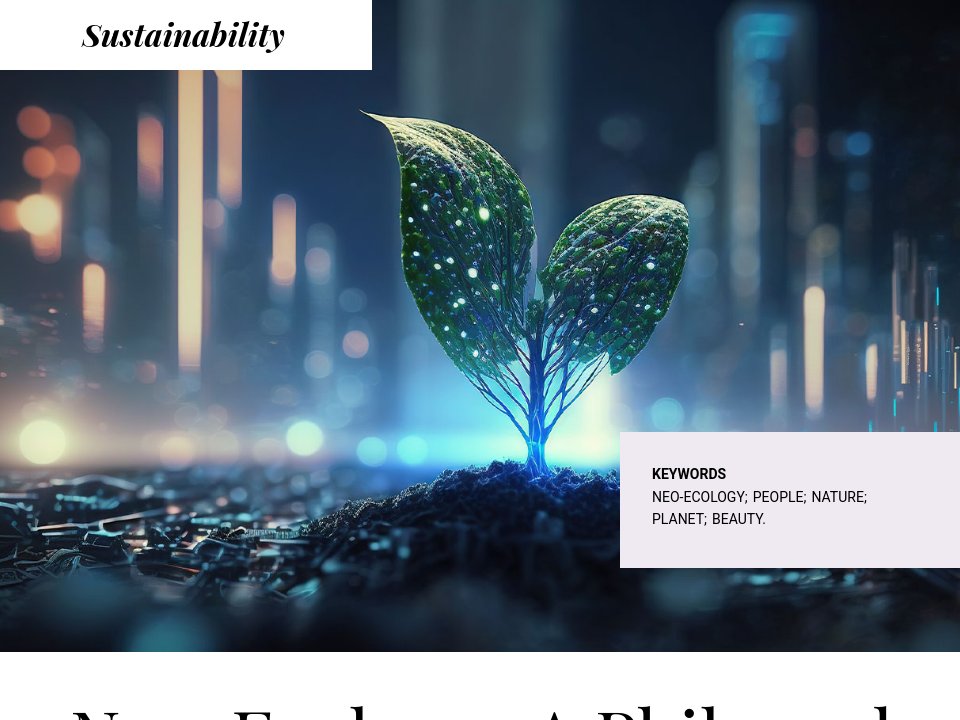 SUSTAINABILITY - Neo-Ecology- A Philosophy to Navigate Sustainability within Beauty - HPC_TODAY ...